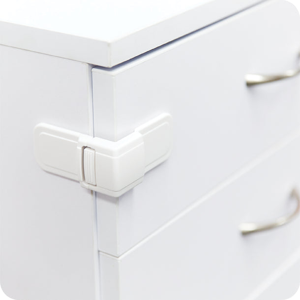 Adhesive Corner Drawer Locks – Perma Child Safety AU
